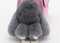 China Dyed Color Cartoon Rabbit Fur Keychain Sample Free With Customized Logo for sale