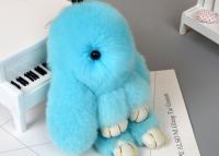 China Cute Rabbit Fur Keychain Soft Mini Size Lightweight For Car Accessories for sale