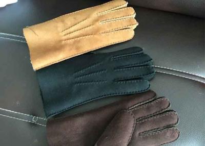 China Handsewn Beige Warmest Sheepskin Gloves S M L XL For Protective Fingers for sale