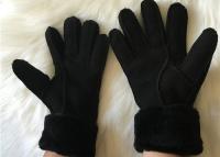 China UGG Style Real Sheepskin Gloves Women Shearling Lamb fur Lined Work Glove for sale