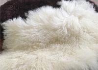 China Long Hair Natural curly sheep wool Mongolian white fur Materiral for bed throw for sale