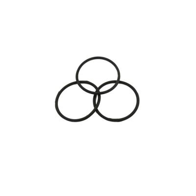 China Reusable Silicone Hair Band 3mm Thick 5cm Diameter High Elastic Black Hair Tie for sale