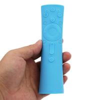 China Dustproof Silicone Remote Cover for ChangHong CHIQ TV 15.5x4.5x3cm Anti Slip Blue Clear Red for sale