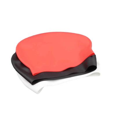 China Custom Colored Soft Durable Waterproof Silicone Swimming Cap for Adult Children SGS FDA for sale