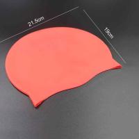 China Custom Colored Soft Durable Waterproof Silicone Swimming Cap for Adult Children SGS FDA for sale