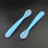 China Food Grade Silicone Baby Spoon 168mm BPA Free Soft Training Spoon for Newborn Feeding for sale