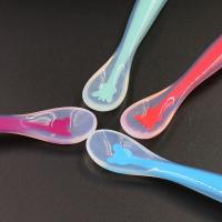 China Food Grade Silicone Baby Spoon 168mm BPA Free Soft Training Spoon for Newborn Feeding for sale