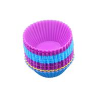 China Nontoxic Practical Silicone Cupcake Mould , Microwaveable Silicone Baking Cases for sale