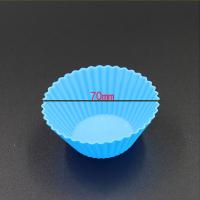 China Nontoxic Practical Silicone Cupcake Mould , Microwaveable Silicone Baking Cases for sale
