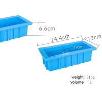 China 1.2L 1.4L 1.5L Silicone Loaf Mold , Rectangular Silicone Baking Molds For Bread for sale