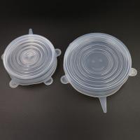 China Reusable Food Grade Silicone Stretch Lids 6 Piece Set Multipurpose Airtight Covers 6.5-20.5cm for sale