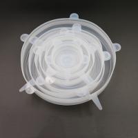 China Reusable Food Grade Silicone Stretch Lids 6 Piece Set Multipurpose Airtight Covers 6.5-20.5cm for sale
