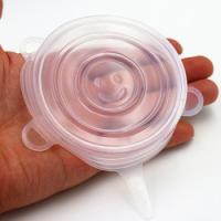 China Reusable Food Grade Silicone Stretch Lids 6 Piece Set Multipurpose Airtight Covers 6.5-20.5cm for sale