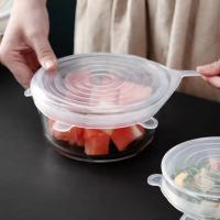 China 6 Pack Silicone Stretch Lids Food Covers 6.5-20.5cm Reusable Oilproof Odorless for sale