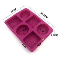 China 6 Cavity Oval Rectangle Silicone Soap Mold 22.5x17x2.8cm Heat Resistant DIY Soap Making for sale
