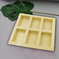 China Heatproof Rectangle Silicone Soap Mold Odorless Non Stick Homemade for sale