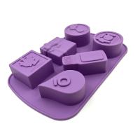 China Round Square Silicone Soap Mold Reusable Nontoxic Custom Soap Making Mold 6 Cavity for sale