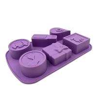 China Round Square Silicone Soap Mold Reusable Nontoxic Custom Soap Making Mold 6 Cavity for sale