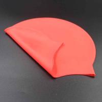 China Silicone Swimming Cap for Adult Children Durable Soft Bathing Cap 24x18.5cm for sale