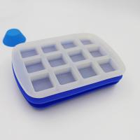 China Whiskey Cube Silicone Ice Mold Flexible 12 Cavity Reusable Durable for sale