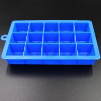China BPA Free 15 Cavity Silicone Ice Cube Tray 18x12x3cm Flexible Odorless Mold for Whiskey Cocktail for sale