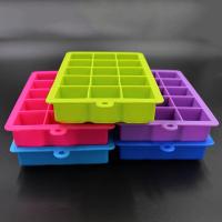 China BPA Free 15 Cavity Silicone Ice Cube Tray 18x12x3cm Flexible Odorless Mold for Whiskey Cocktail for sale