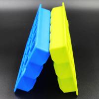 China Square Harmless Silicone Ice Mold Cube Trays 15 Cavities Multicolor Reusable for sale