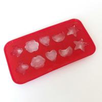 China BPA Free Food Grade Silicone Ice Cube Tray 24 Cavity Moon Star Heart Mold Non Stick for sale