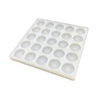 China Round Ice Silicone Candy Mold Trays Reusable 25 Cavities Diameter 35mm Food Grade for sale