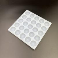 China Round Ice Silicone Candy Mold Trays Reusable 25 Cavities Diameter 35mm Food Grade for sale