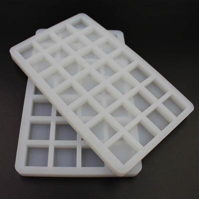 China Transparent 28 Cavity Silicone Candy Mold 26x16x1.5cm Food Grade Nonstick for sale
