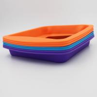 China Square Durable Silicone Cake Mould Pan Anti Falling Multicolor for sale
