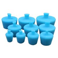 China Blue Silicone Bottle Stopper Reusable Multipurpose Durable 10 Sizes 1-10 for sale
