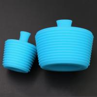 China Blue Silicone Bottle Stopper Reusable Multipurpose Durable 10 Sizes 1-10 for sale