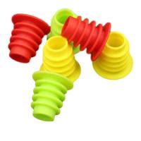 China Food Grade Silicone Wine Bottle Stoppers Reusable Leakproof 4 Pack for sale