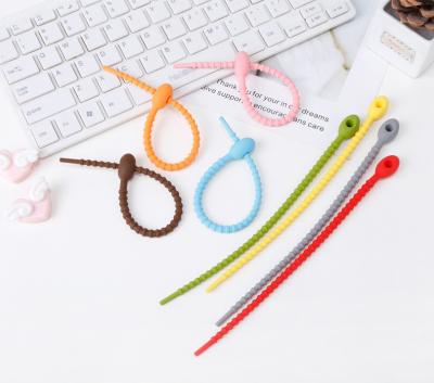 China Tasteless Multiscene Silicone Rubber Supplies Cable Ties For Binding Reusable for sale