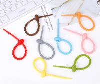 China Tasteless Multiscene Silicone Rubber Supplies Cable Ties For Binding Reusable for sale