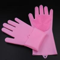 China Eco Friendly Silicone Dish Washing Gloves Multicolor Kitchen Cleaning Gloves Heat Resistant Non Slip Grip for sale