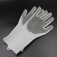 China Reusable Silicone Washing Gloves Oilproof Waterproof Heat Insulate Kitchen Dish Gloves 5 Colors for sale