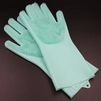 China Reusable Silicone Washing Gloves Oilproof Waterproof Heat Insulate Kitchen Dish Gloves 5 Colors for sale