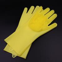China Reusable Silicone Washing Gloves Oilproof Waterproof Heat Insulate Kitchen Dish Gloves 5 Colors for sale