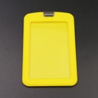 China Custom Silicone ID Card Holder 11x7x0.5cm Waterproof Dustproof for Student Work Bus for sale