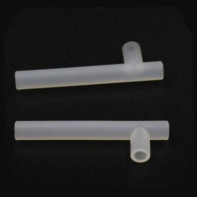 China Food Grade T Shape Silicone Tube 3x5mm Transparent Flexible 3 Way Hose for sale