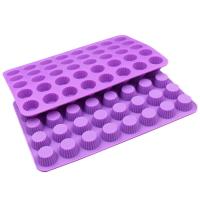 China Food Grade Silicone Cake Mould 40 Cavities Non Stick Reusable Baking Mold 26x17x2.5cm for sale