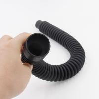 China Custom Black Silicone Corrugated Bellows Hose Pipe for Washing Machine Drainage for sale