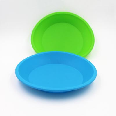 China Food Grade Round Silicone Cake Mould Pan 23.5cm Nonstick Heat Resistant Baking Mold for sale