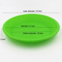 China Food Grade Round Silicone Cake Mould Pan 23.5cm Nonstick Heat Resistant Baking Mold for sale