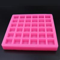 China Square 36 Grid Food Grade Silicone Ice Cube Tray Mold 215x215mm for Candy Chocolate for sale