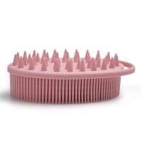 China Food Grade Soft Silicone Shower Brush Body Scrubber 135x80x36mm for Men Women Baby for sale