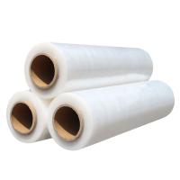 China High Elastic Logo Printing Stretch Wrap Roll 280mm Plastic Stretch Film Wrap Cargo Transportation for sale